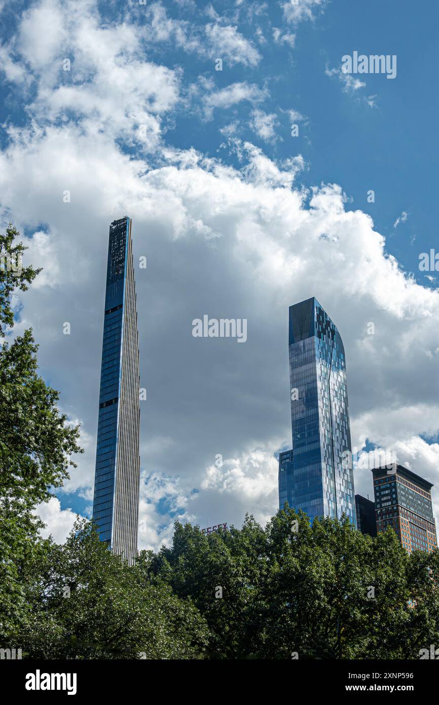New York, NY, USA - August 2, 2023: Steinway and One 57 Towers seen ...