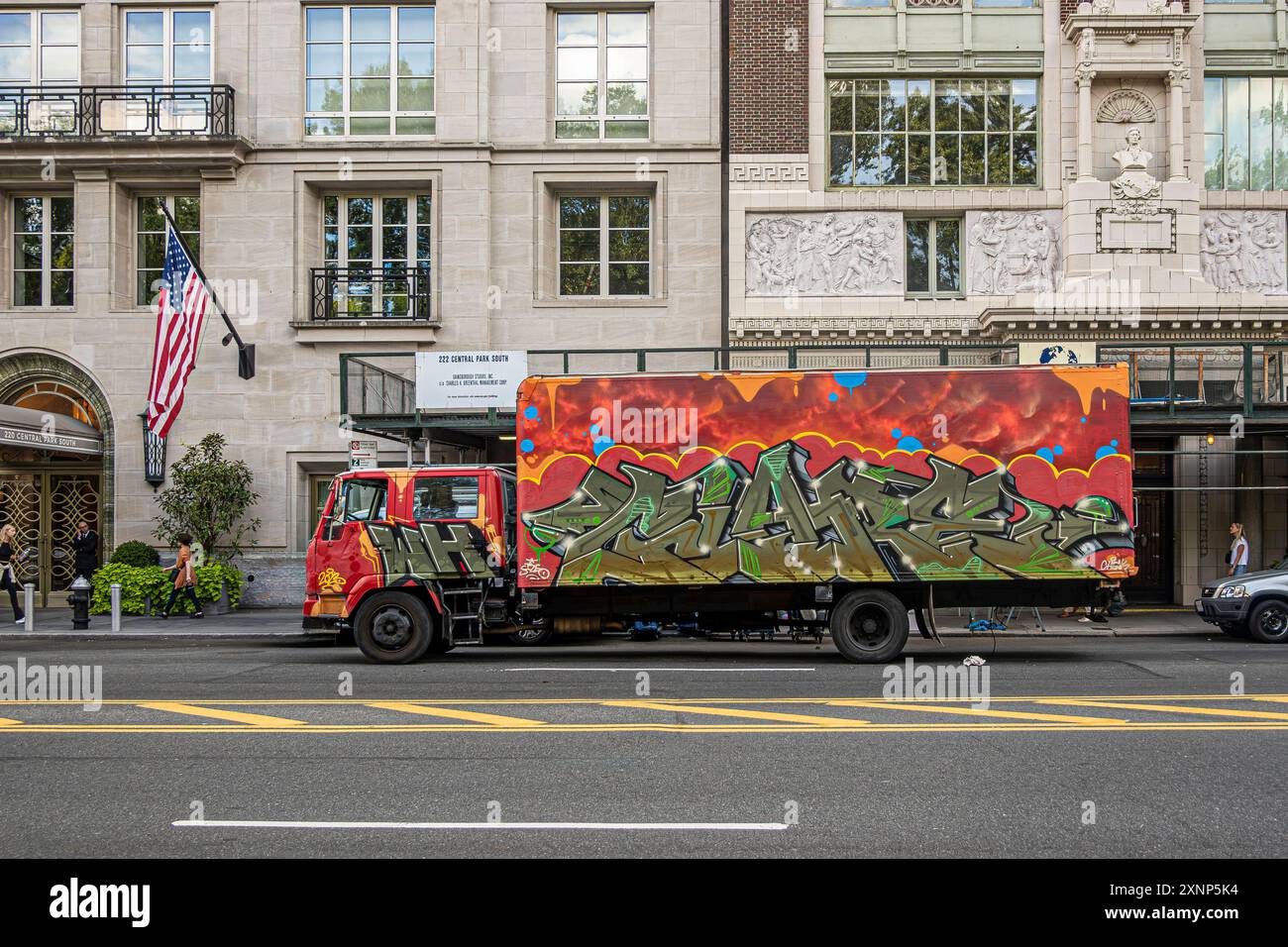 New York, NY, USA - August 2, 2023: War, weapons and explosion themed ...