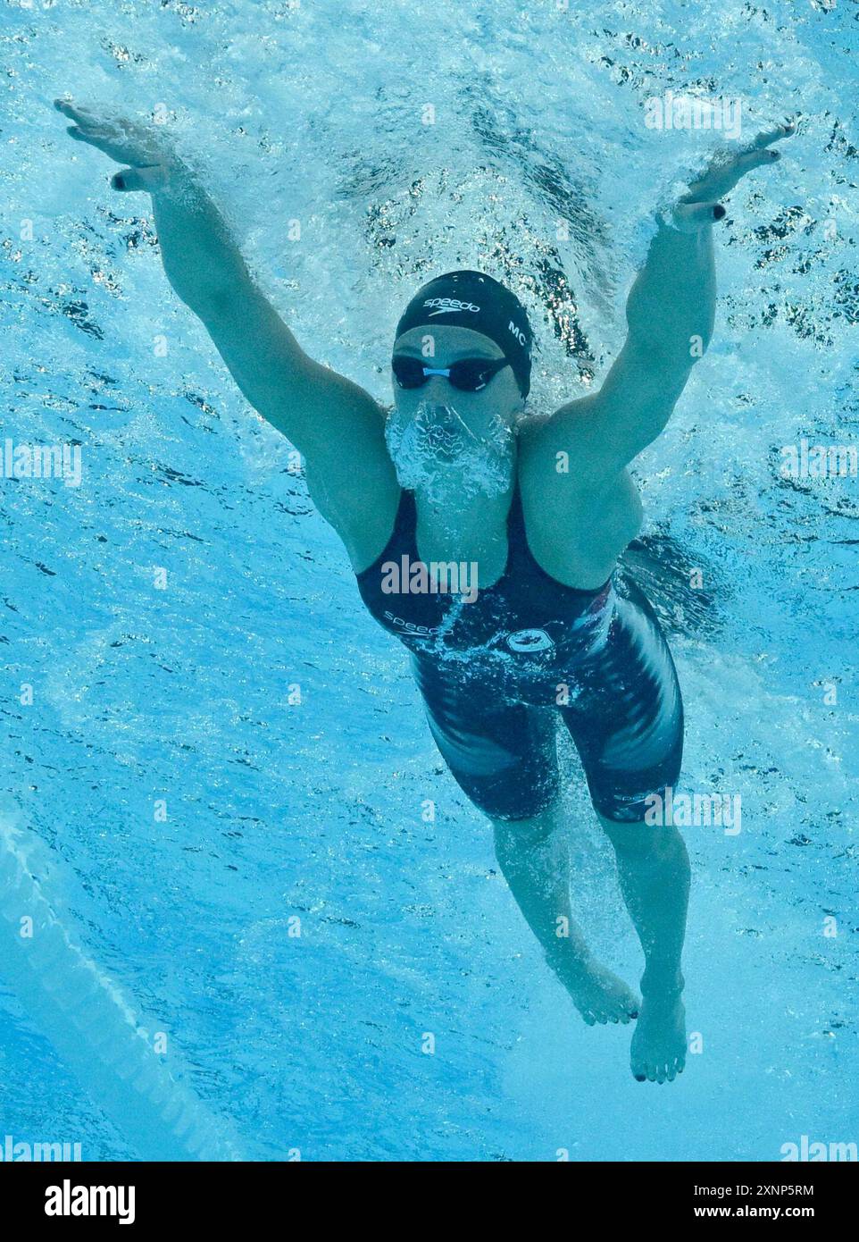 Paris, France. 1st Aug, 2024. Summer McIntosh of Canada competes during ...
