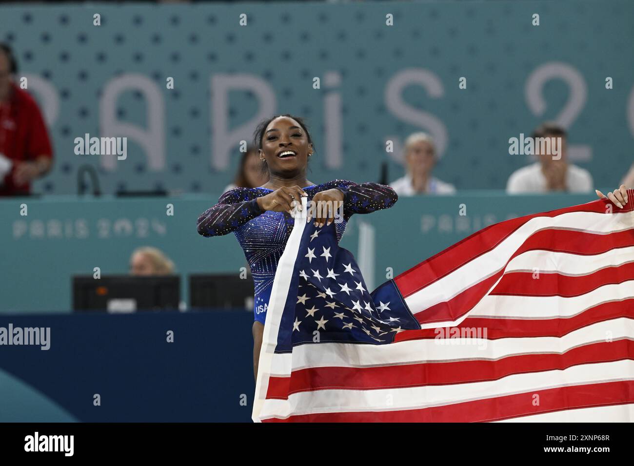 Paris -France August 01, 2024, Simone Biles (USA) Floor exercise ...
