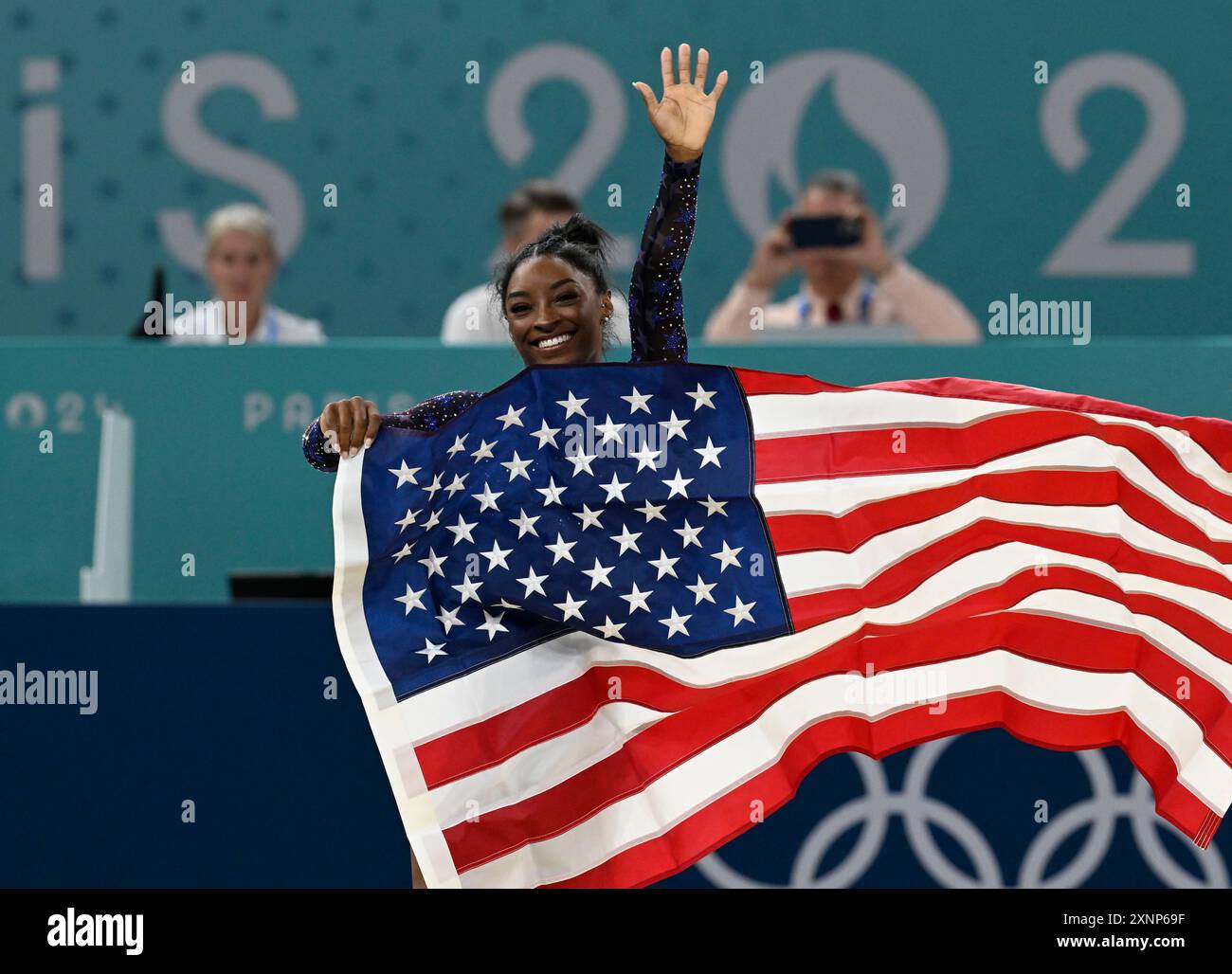 Paris -France August 01, 2024, Simone Biles (USA) Floor exercise ...