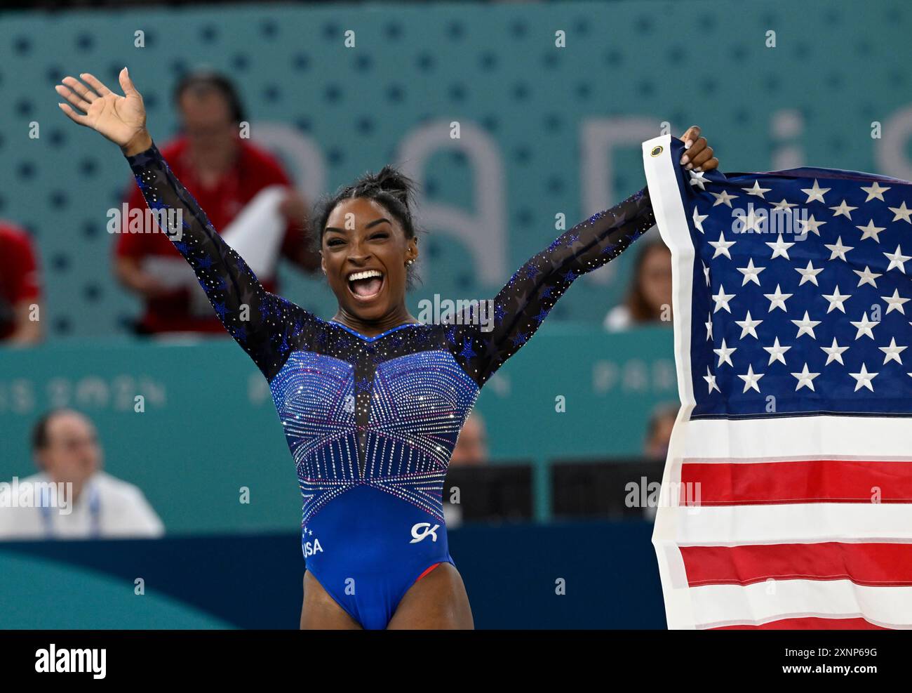 Paris -France August 01, 2024, Simone Biles (USA) Floor exercise ...