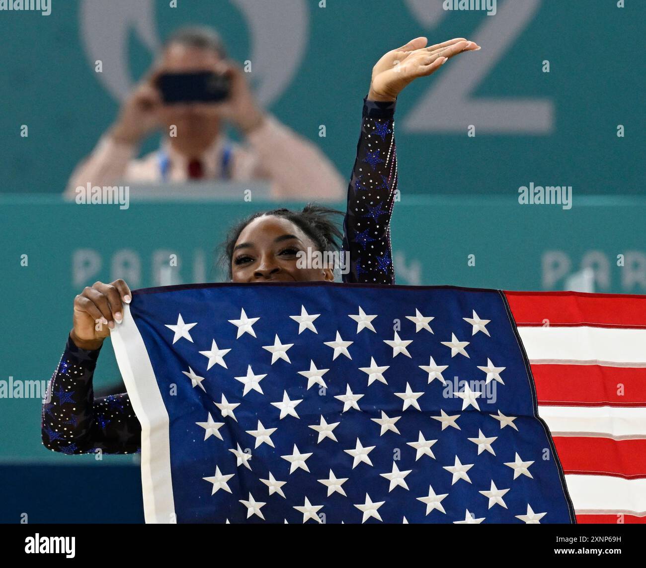 Paris -France August 01, 2024, Simone Biles (USA) Floor exercise ...