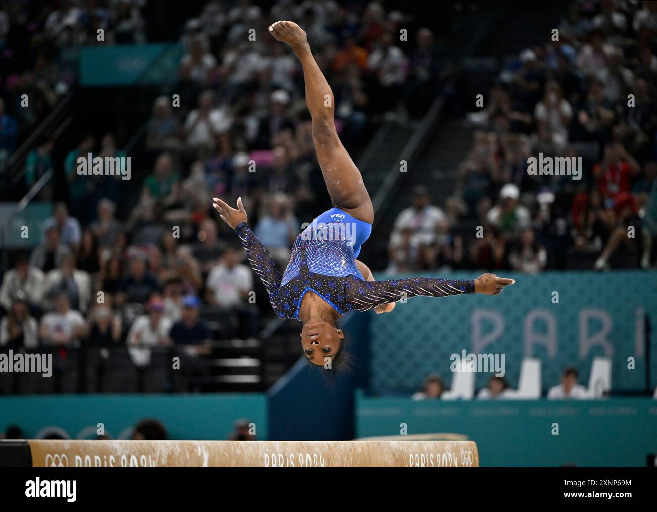 Paris -France August 01, 2024, Simone Biles (USA) Floor exercise ...