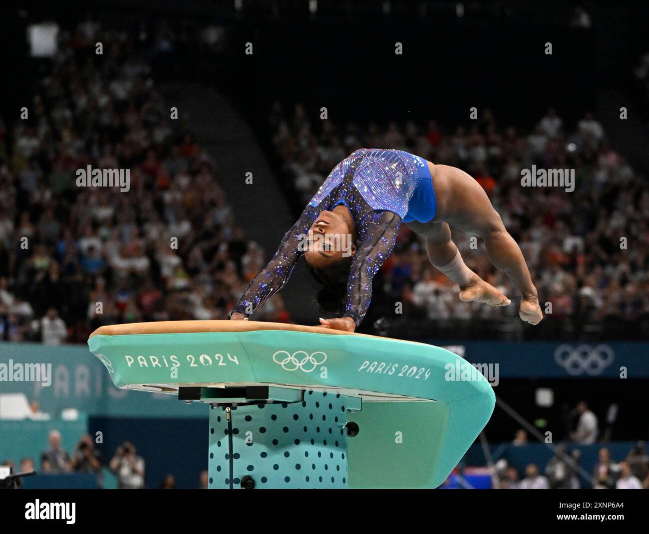 Paris -France August 01, 2024, Simone Biles (USA) Floor exercise ...
