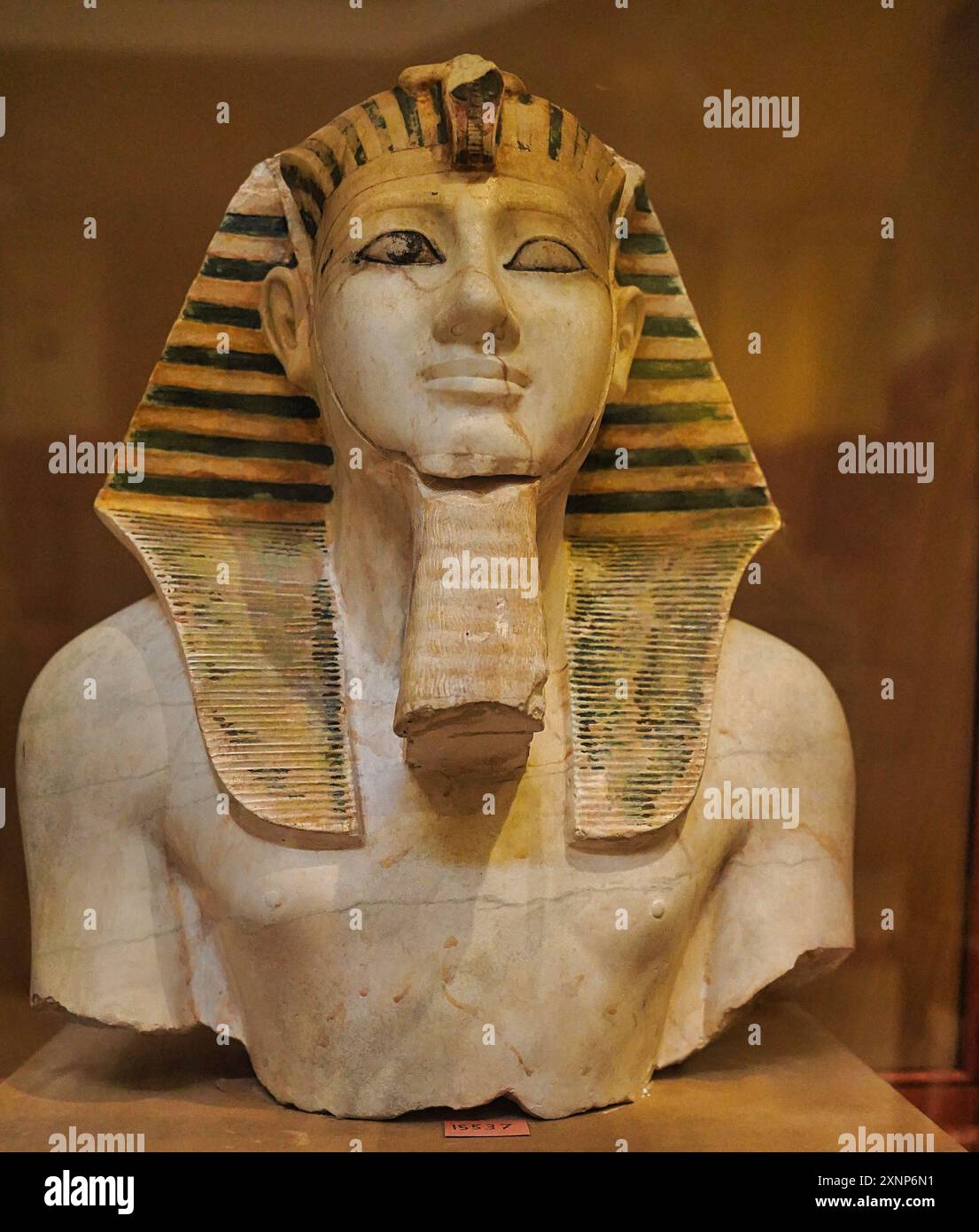 Cairo,Egypt,December 31,2019-Upper part of Thutmose III statue found in ...