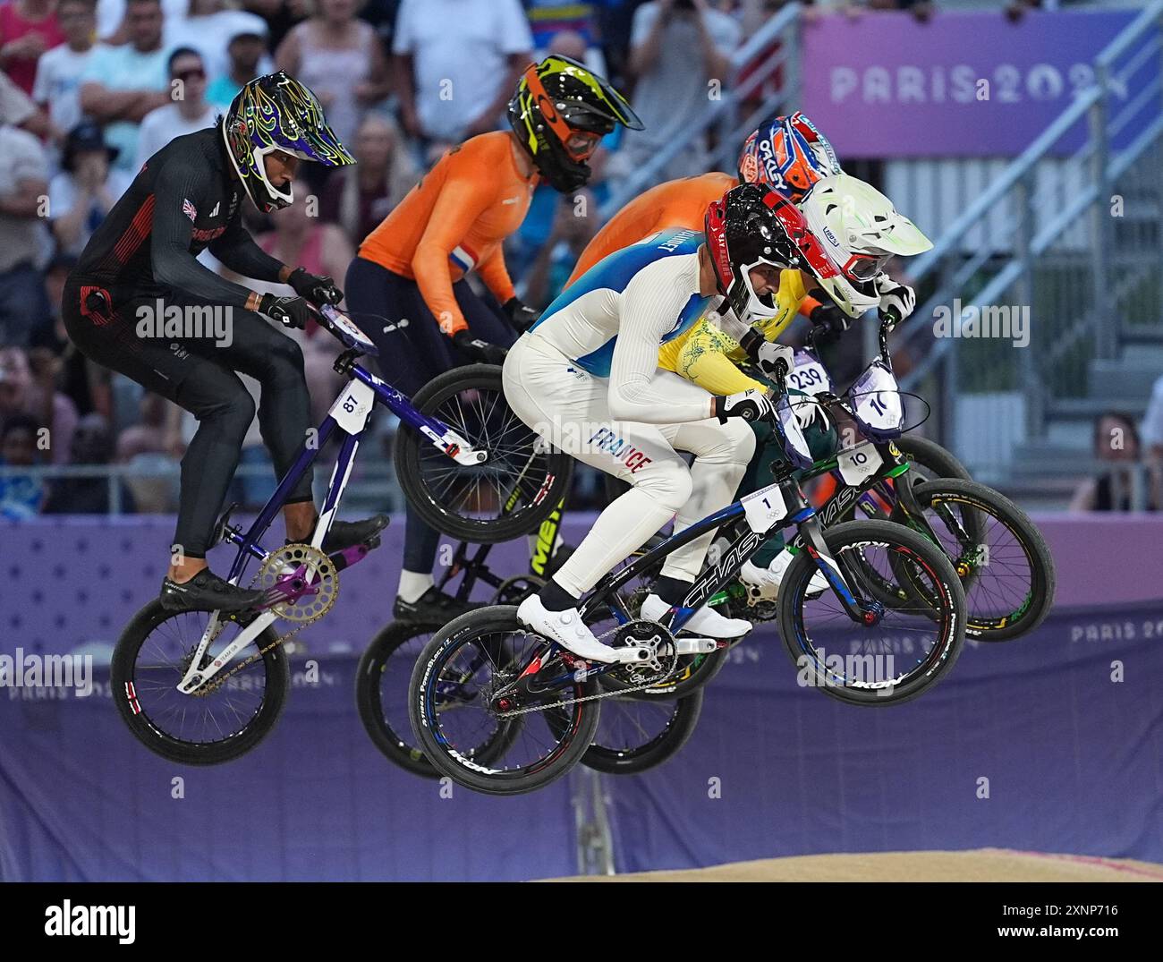 Paris, France. 1st Aug, 2024. Athletes compete during the men's ...