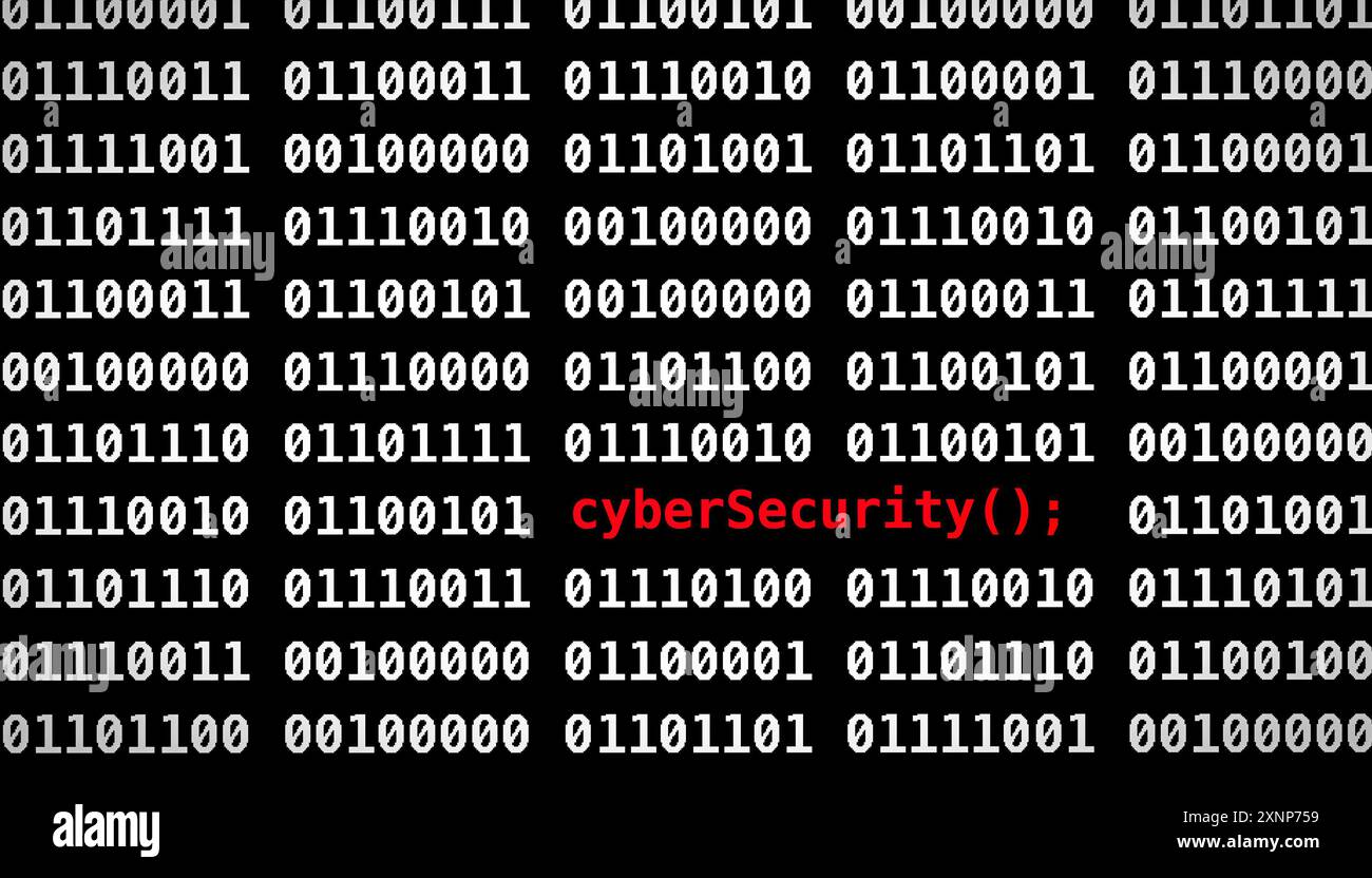 Internet, USA. 1st Aug, 2024. Stock images illustrating cybersecurity with binary code ...