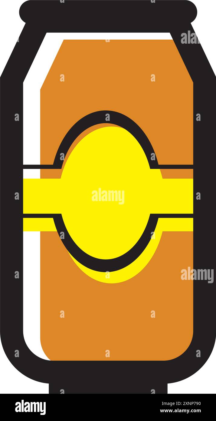 Isolated beer can silhouette Stock Vector Images - Alamy