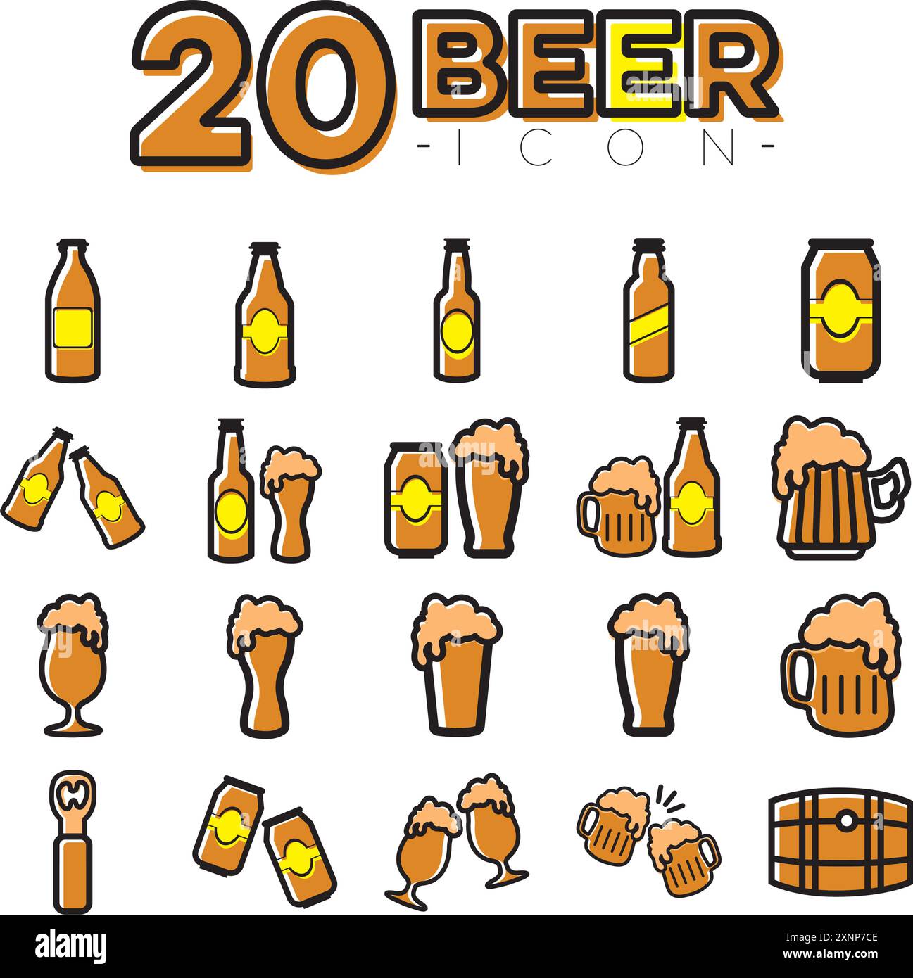 Beers silhouette Cut Out Stock Images & Pictures - Alamy