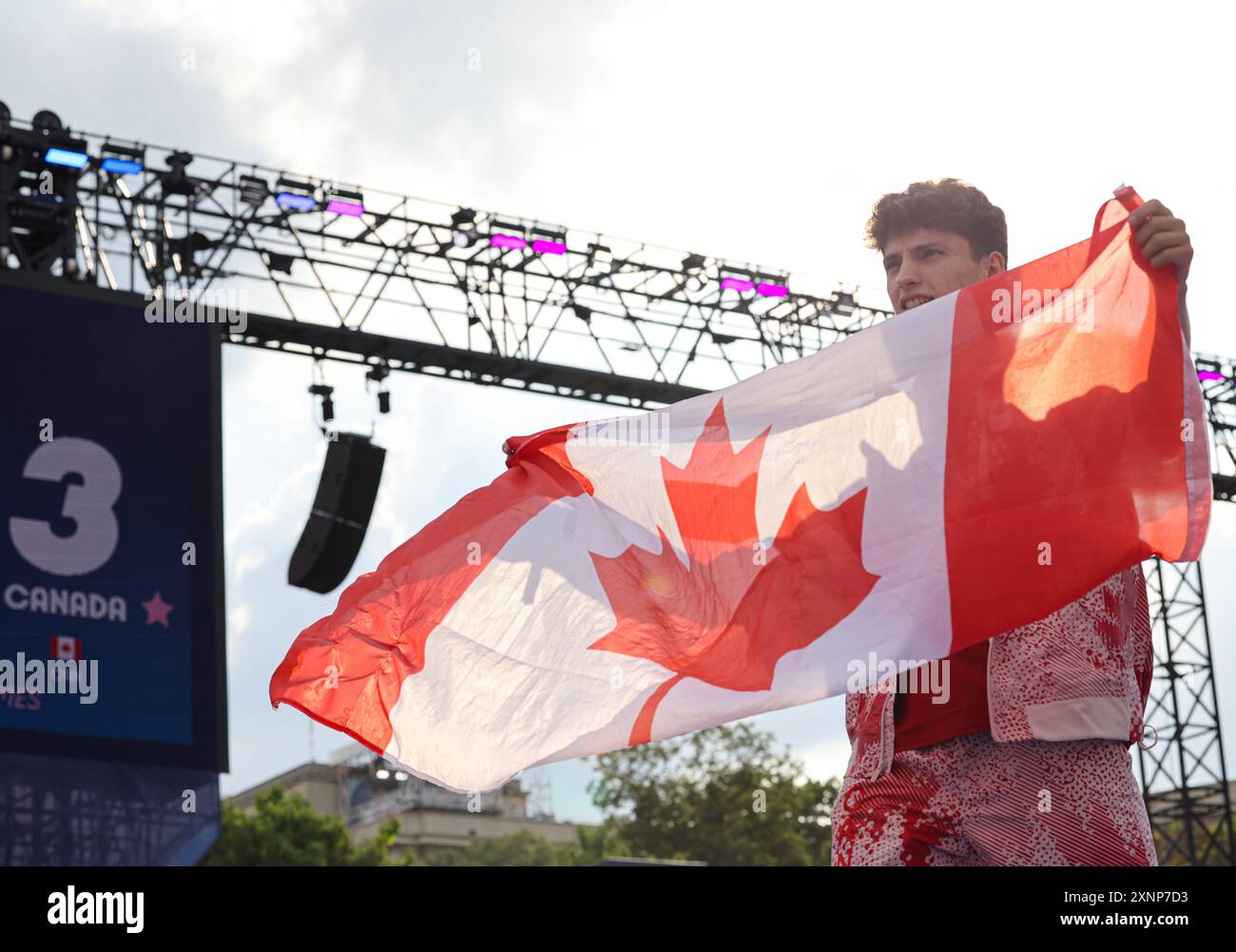 Paris, France. 1st Aug, 2024. Canadian diver Nathan Zsombor-Murray, who ...
