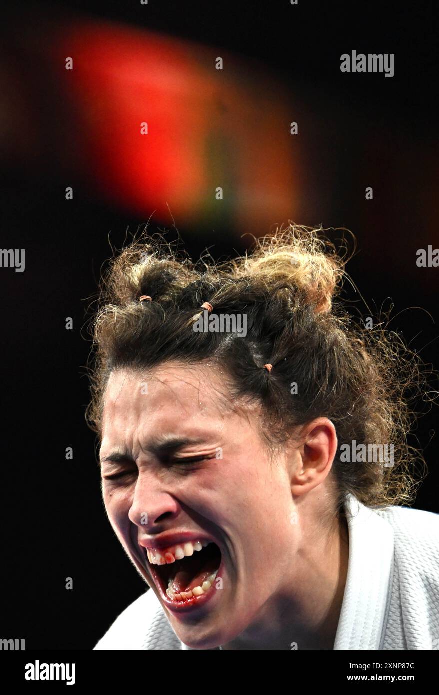 Paris, France. 1st Aug, 2024. Alice Bellandi of Italy celebrates after ...