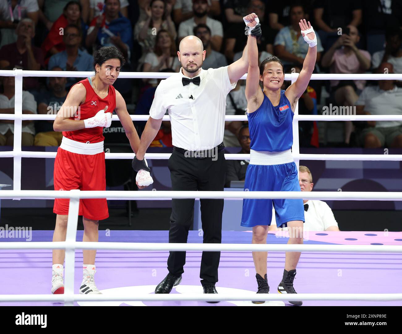 02nd Aug, 2024. N. Korea advances to semifinals in women's 54-kilogram ...