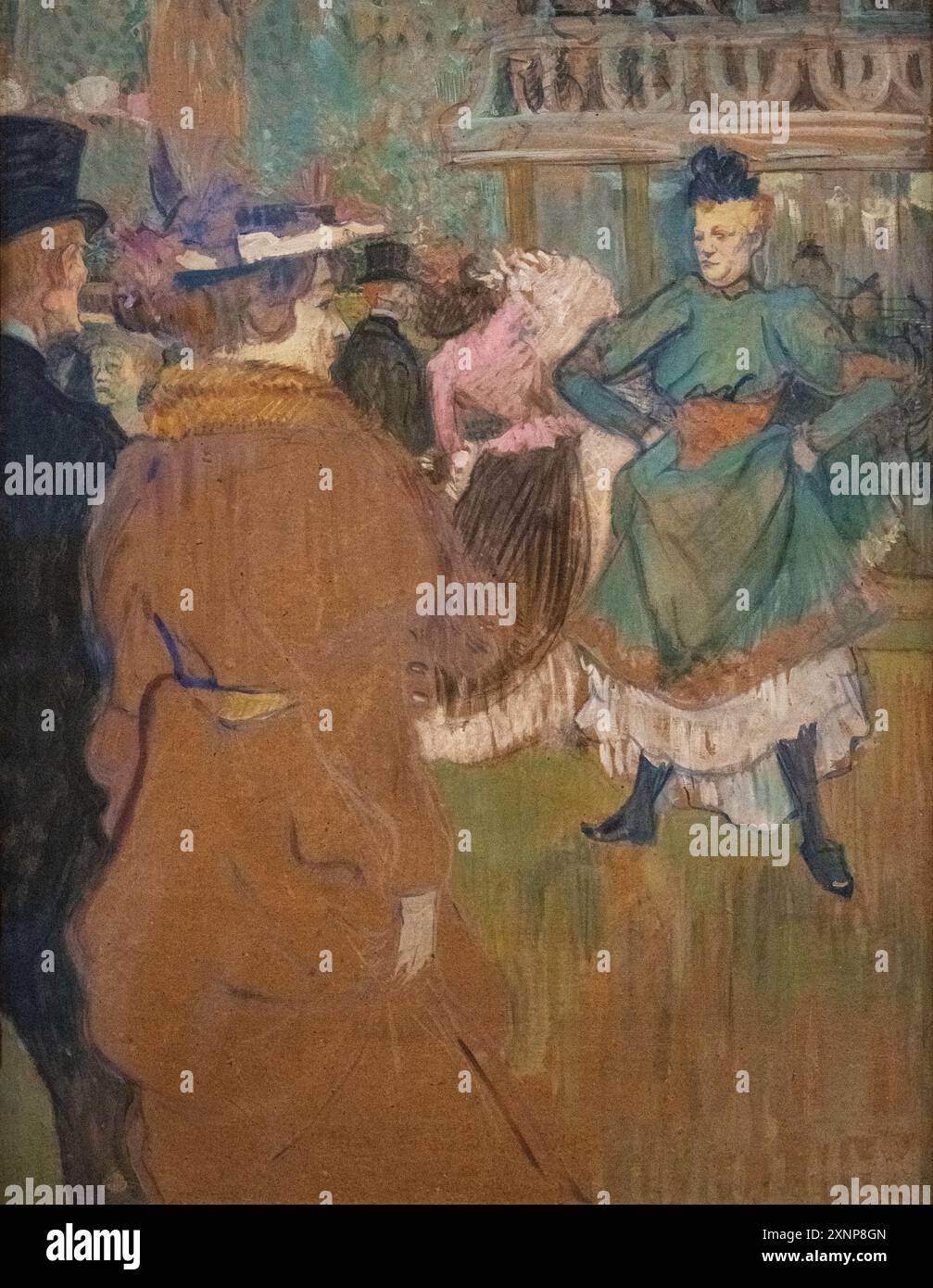 painting by Henri de Toulouse-Lautrec, called Quadrille at the Moulin ...