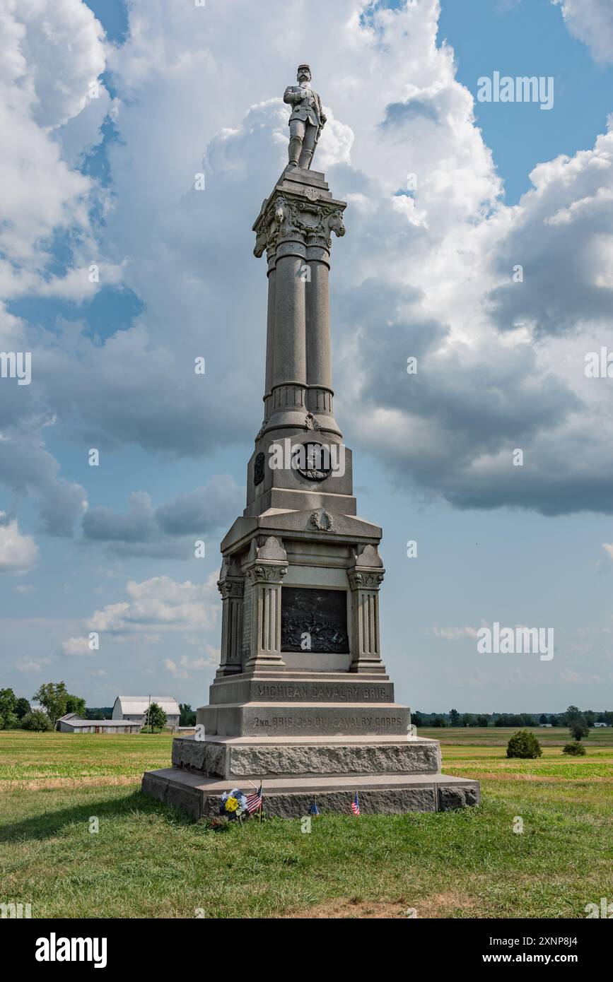 Monument to the Michigan Cavalry Brigade, East Cavalry Field ...