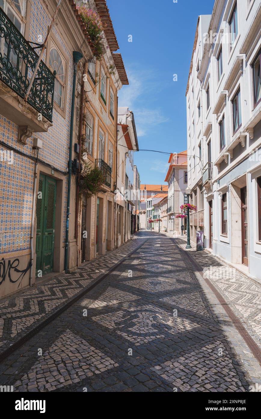 Charming Street in Aveiro, Portugal with Traditional Architecture and ...