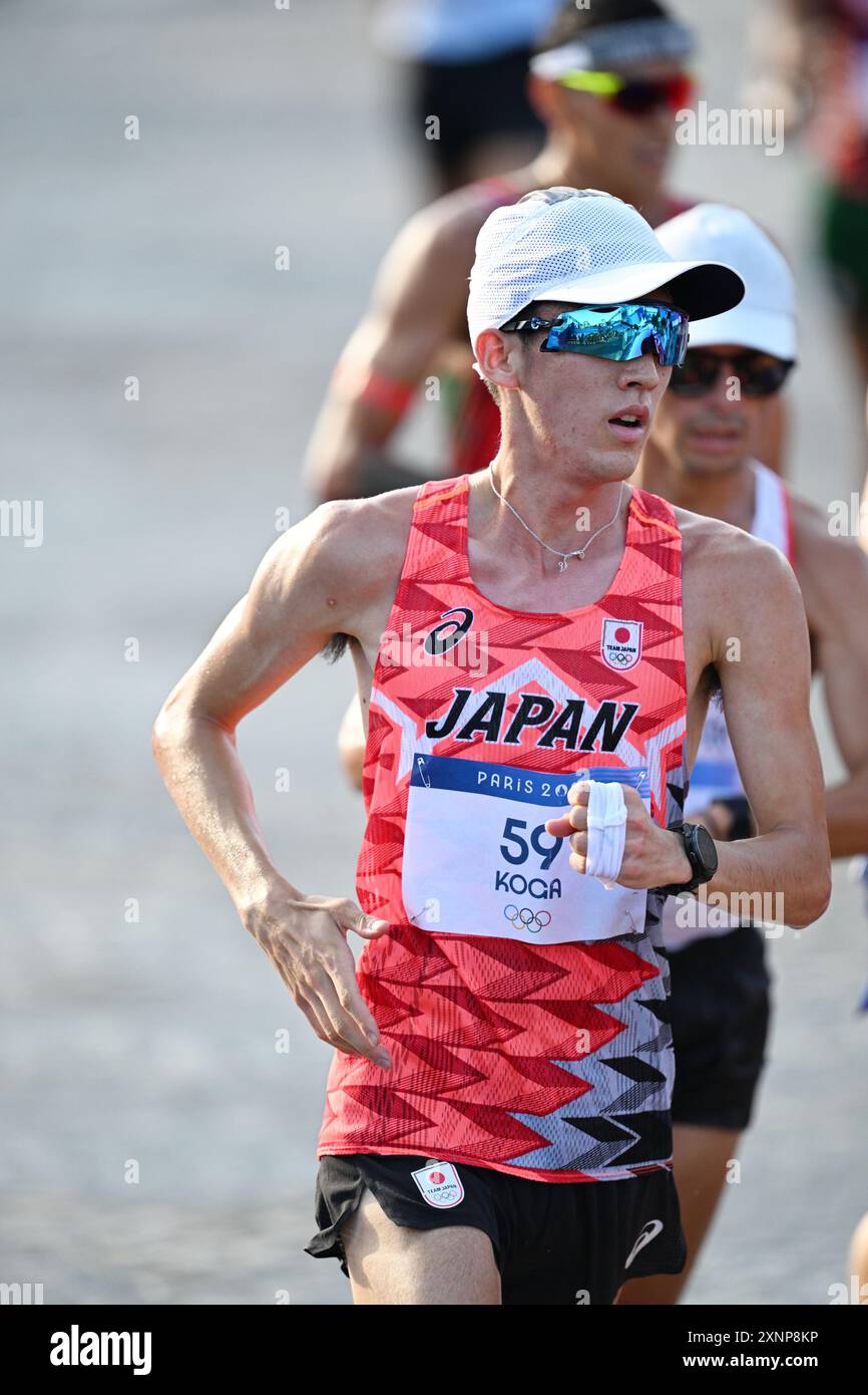 Paris, France. Credit: MATSUO. 1st Aug, 2024. Yuta Koga (JPN) Race Walk : Men's 20km Race Walk ...