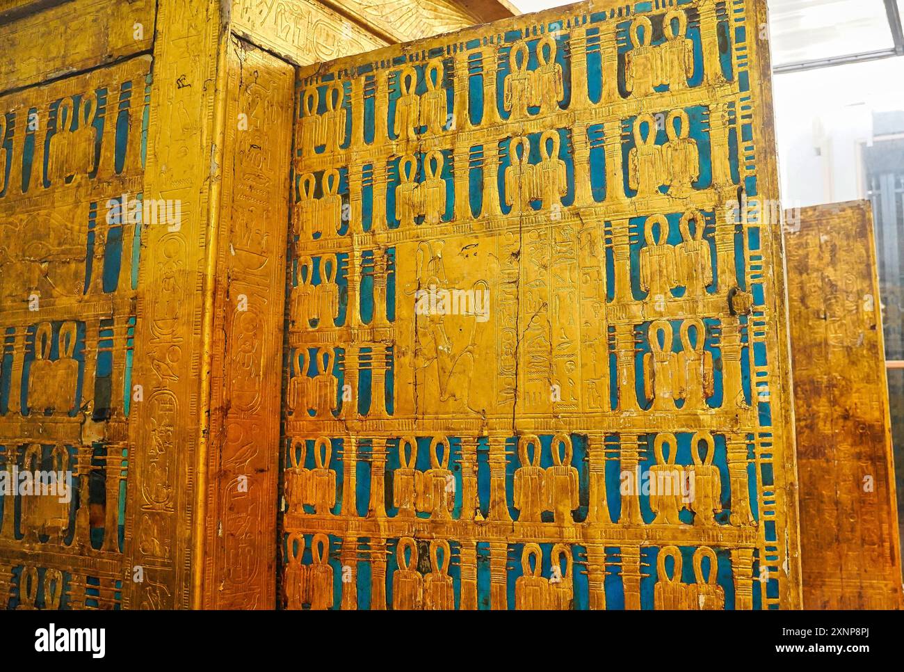 Cairo,Egypt,December 31,2019-Gilded shrine from KV62, Tomb of ...