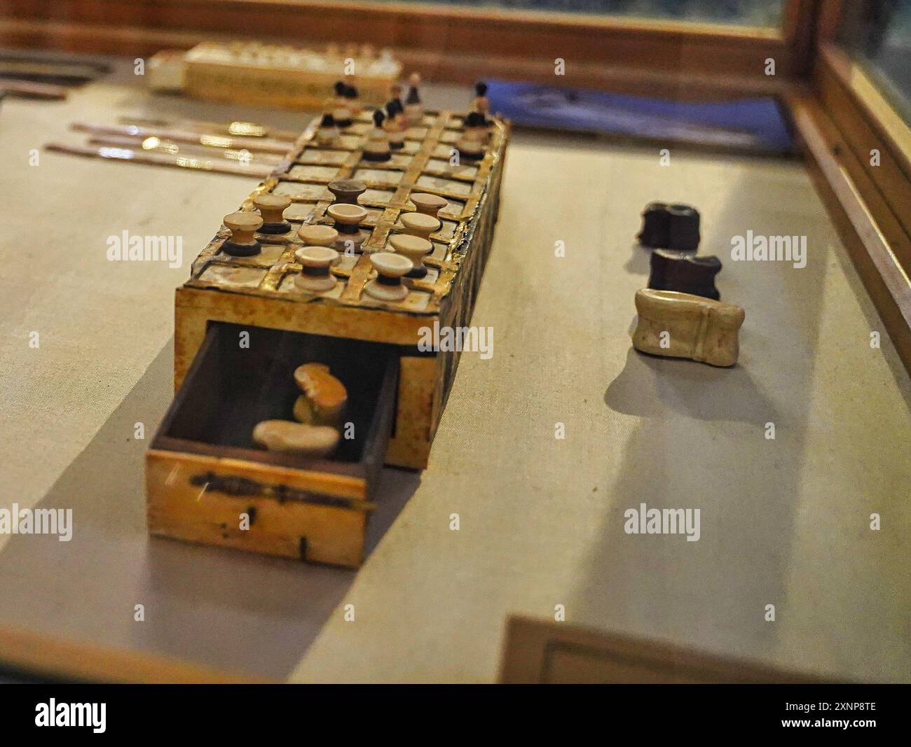 Cairo,Egypt,December 31,2019-A senet board game played in ancient times ...