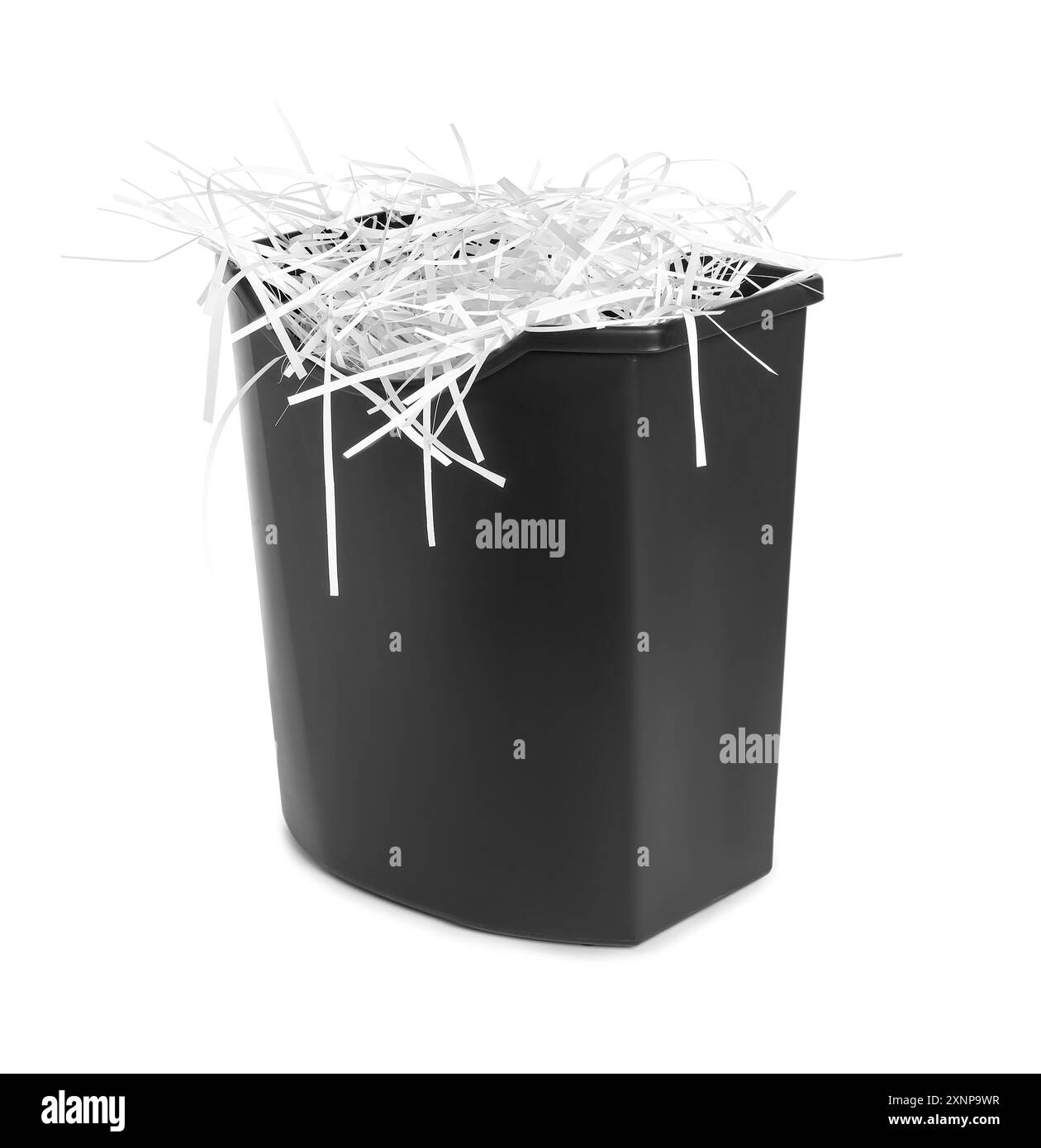 Shredded paper strips in basket isolated on white Stock Photo - Alamy