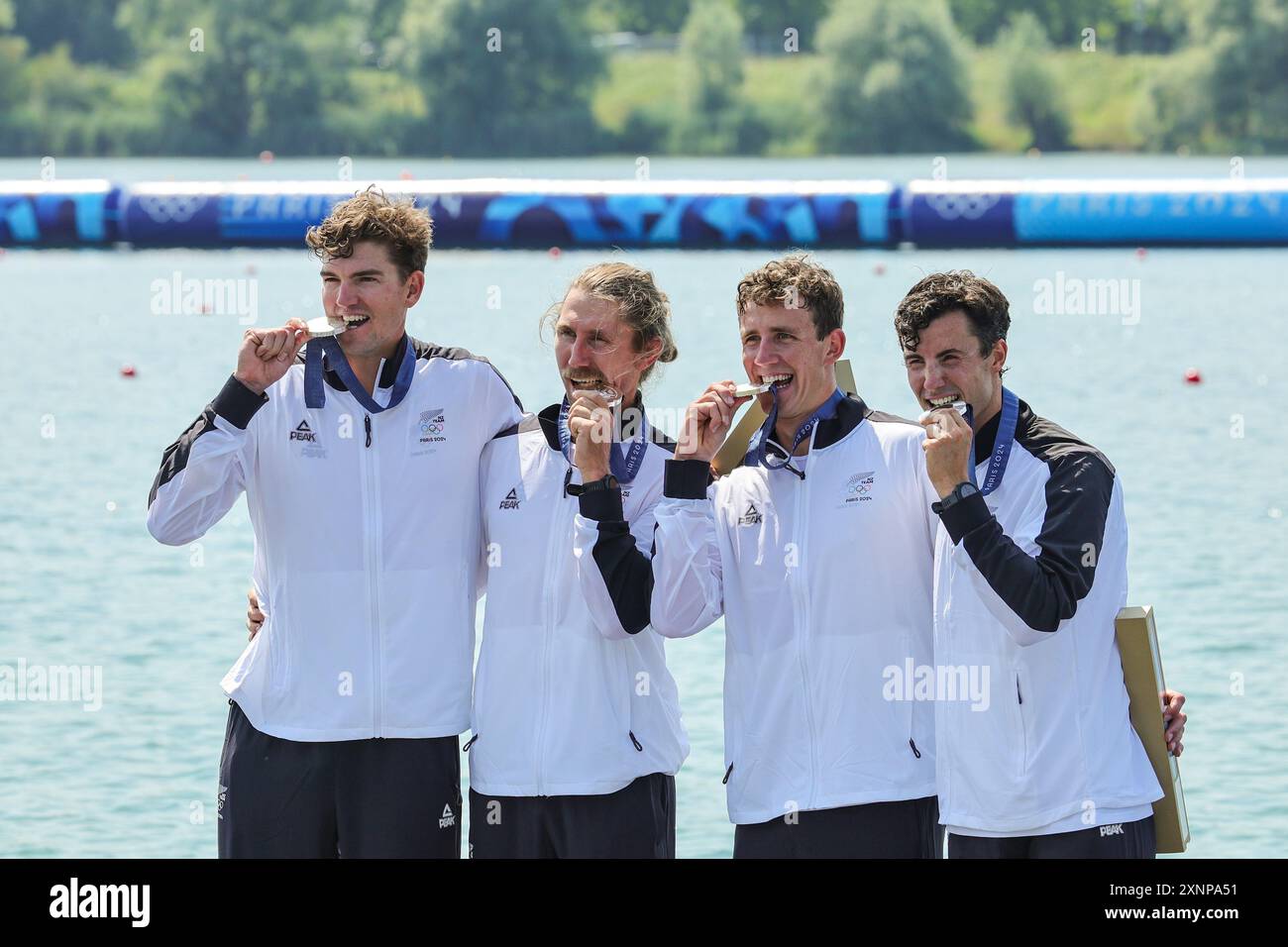 Vaires Sur Marne. 1st Aug, 2024. Silver medalists Ollie Maclean, Logan ...