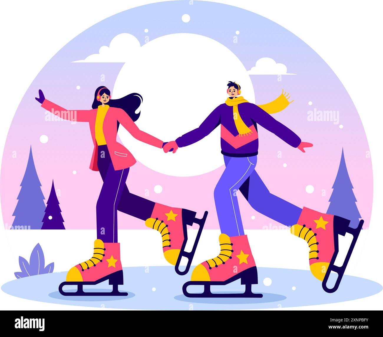 Children ice skating competition Stock Vector Images - Alamy
