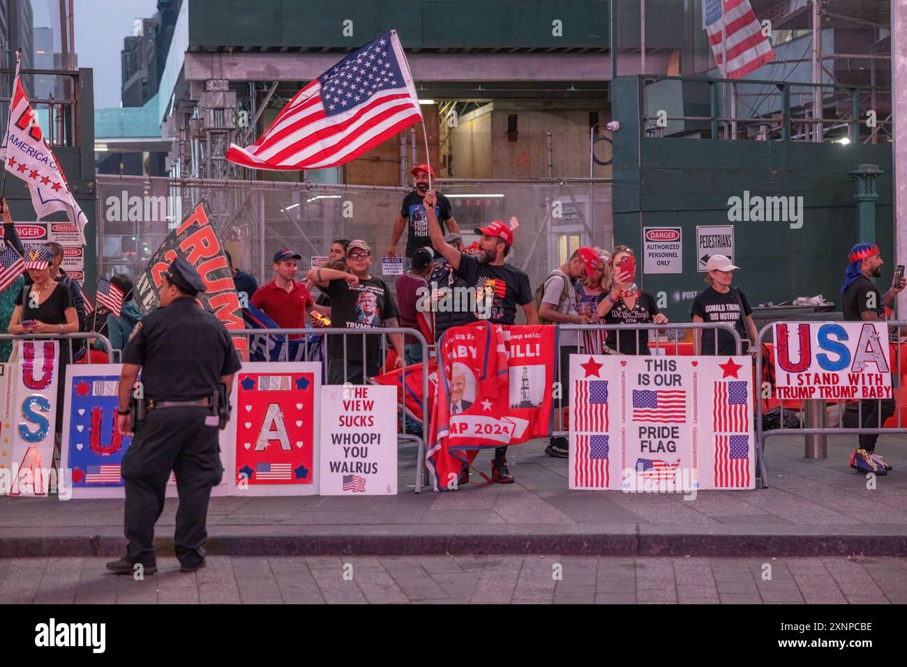 NEW YORK, N.Y. – July 27, 2024: Supporters of former President Donald J ...