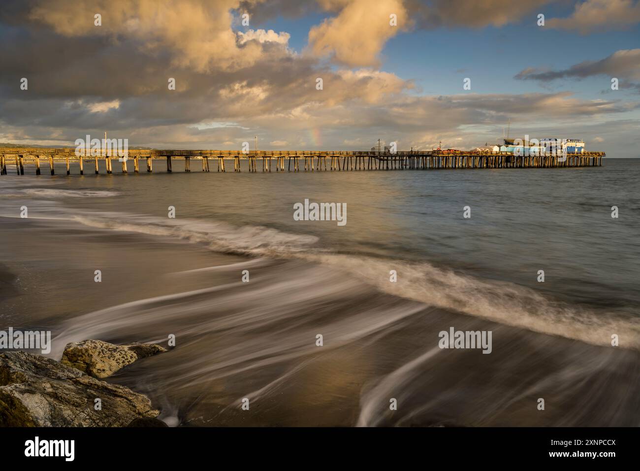 Capitola Pier after storm, Capitola California Stock Photo - Alamy