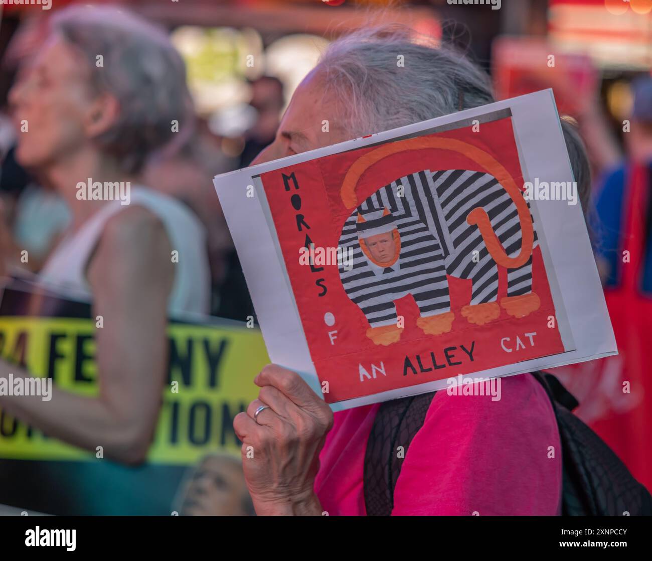 NEW YORK, N.Y. – July 27, 2024: Demonstrators rally against Project ...
