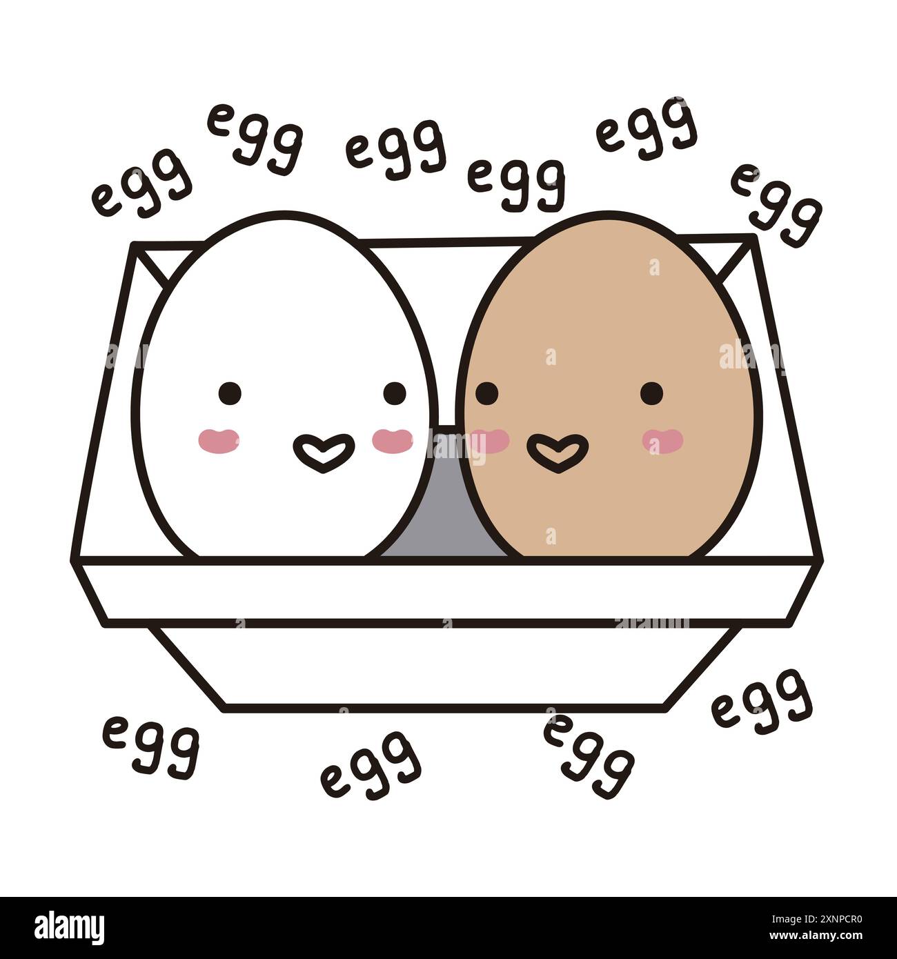 Cute eggs white eggs Cut Out Stock Images & Pictures - Alamy