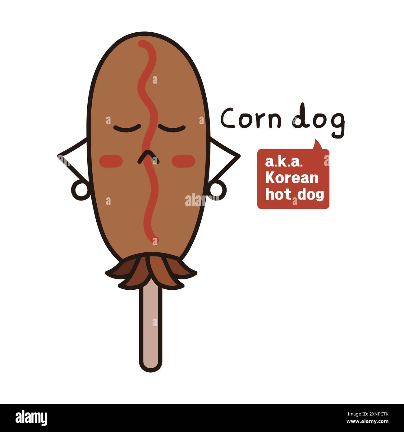 A crooked-looking sausage with a confusing name Stock Vector Image ...