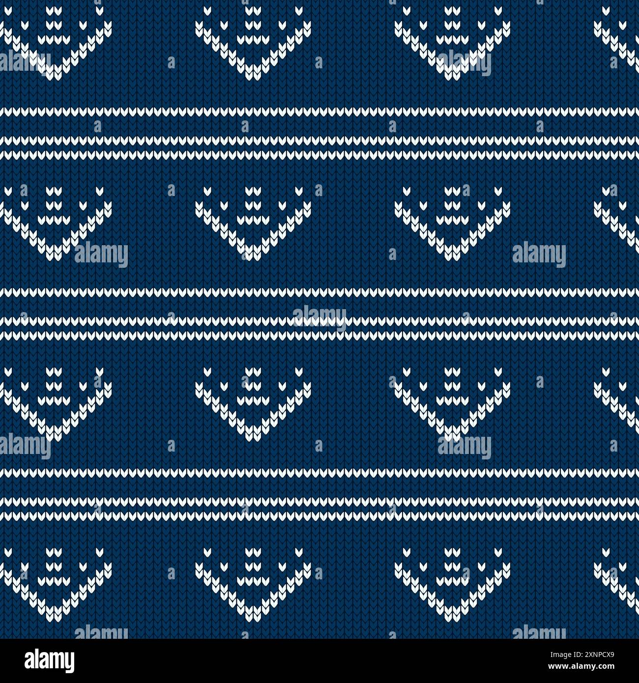 A Blue knitting sweater pattern for valentine concept.Festive Sweater ...