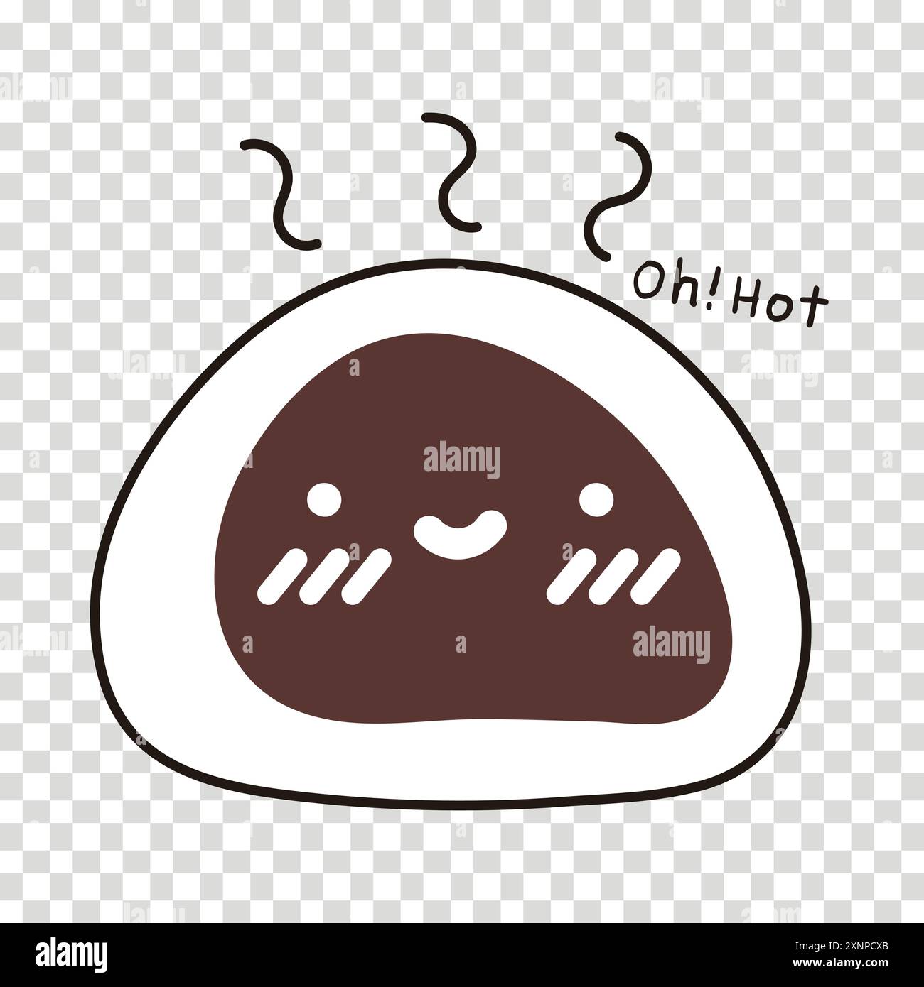 Red bean paste bun Stock Vector Images - Alamy