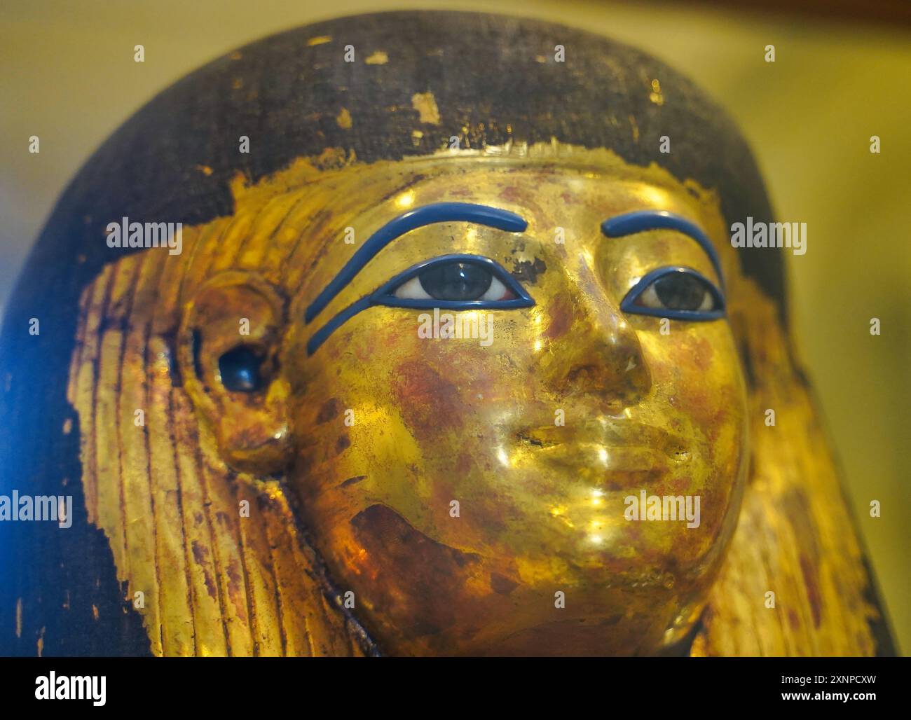 Cairo,Egypt,December 31,2019-Close up of the magnificent golden mask of ...