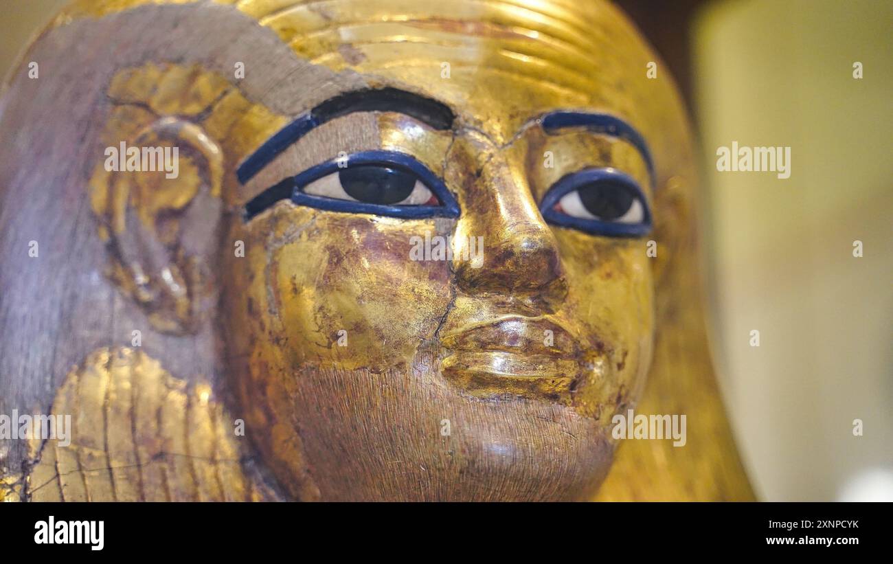 Cairo,Egypt,December 31,2019-Close up of the magnificent golden mask of ...