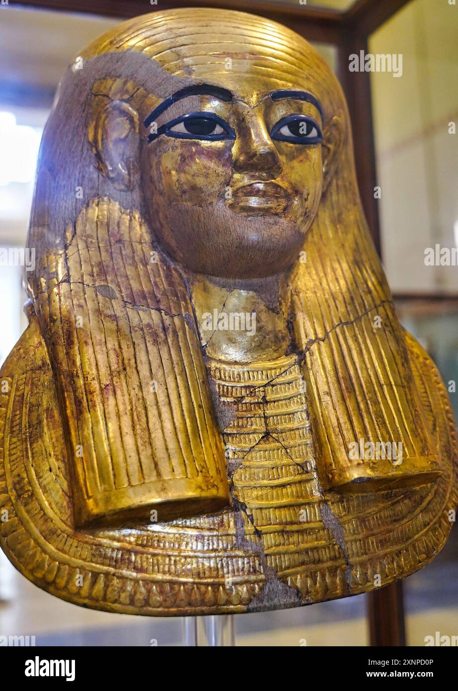 Cairo,Egypt,December 31,2019-Close up of the magnificent golden mask of ...