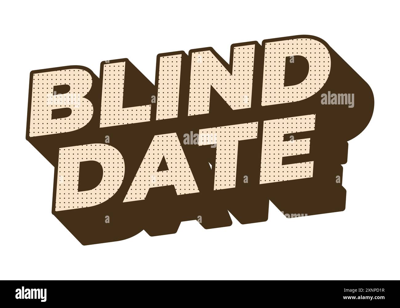 Blind date. Text effect design in 3D style with eye catching colors Stock Vector Image & Art - Alamy