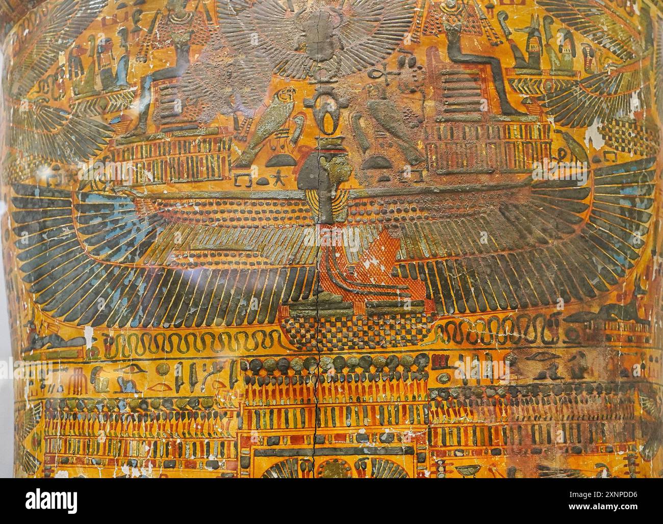 Cairo,Egypt,December 31,2019-Third Intermediate period sarcophagus ...