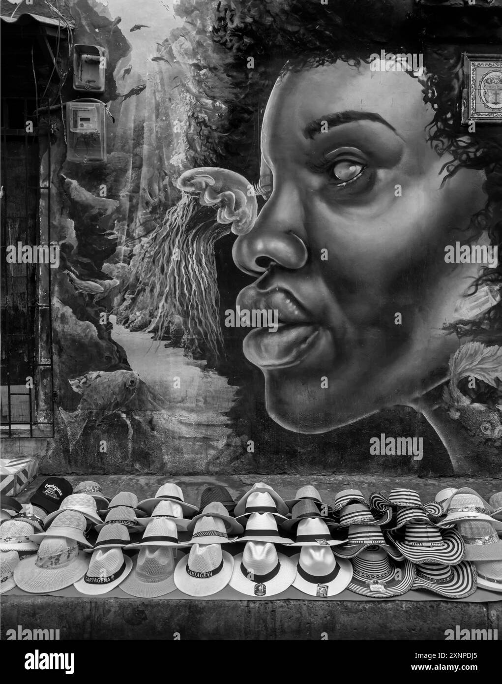 Indigenous colombian face painting Black and White Stock Photos ...