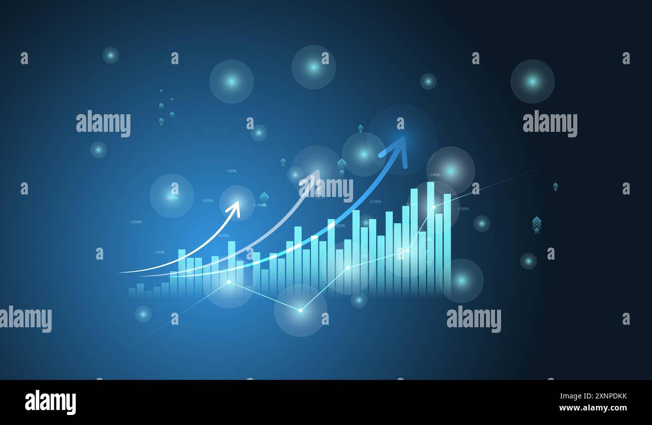 Glowing vector chart investment Stock Vector Images - Alamy