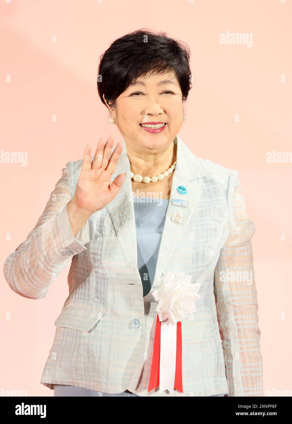 August 2, 2024, Tokyo, Japan - Tokyo Governor Yuriko Koike poses for ...