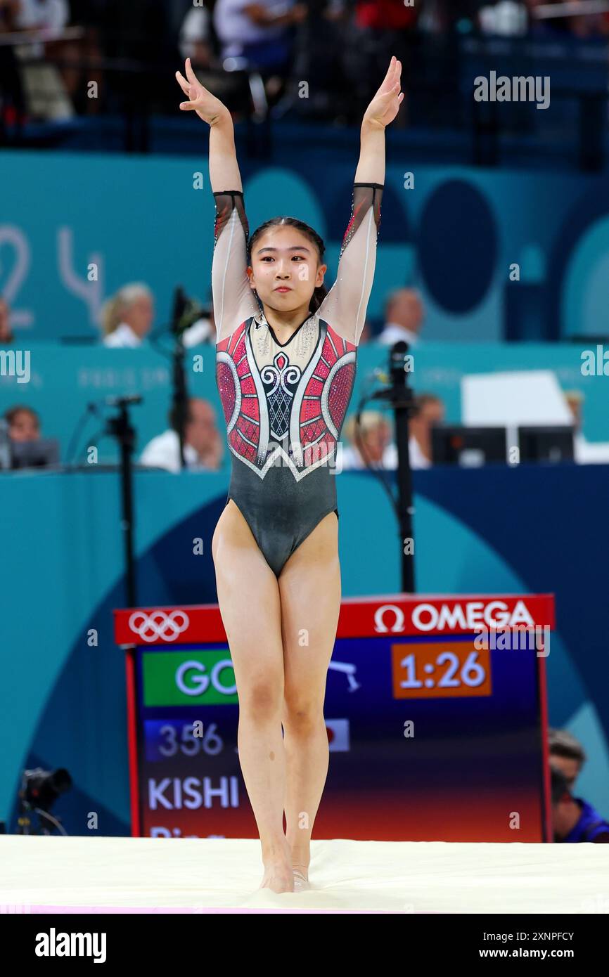 Paris, France. 1st Aug, 2024. Rina Kishi (JPN) Gymnastics - Artistic : Women's Individual All ...