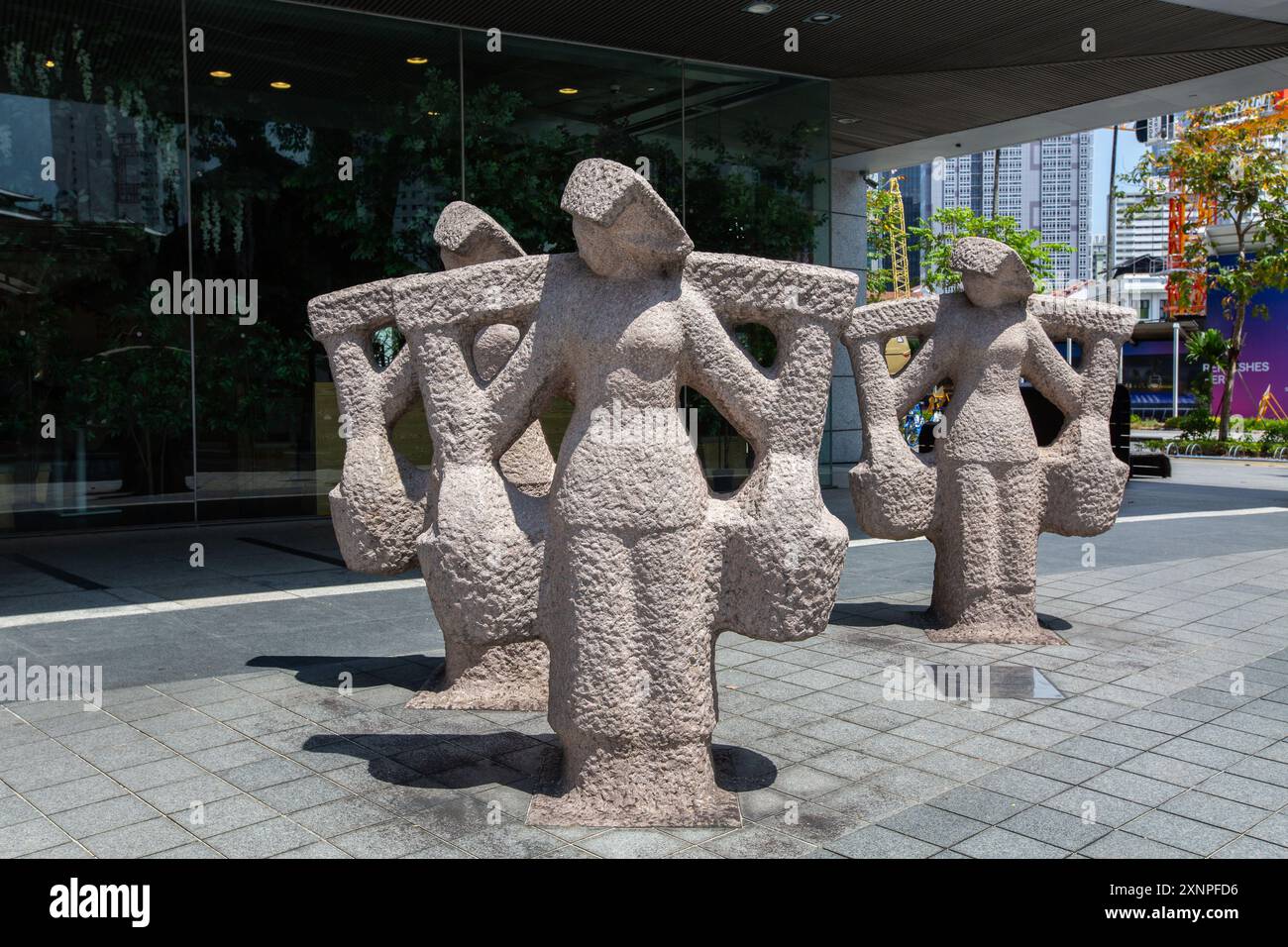 1 Aug 2024. Stone sculptures that depict three Samsui women lifted ...