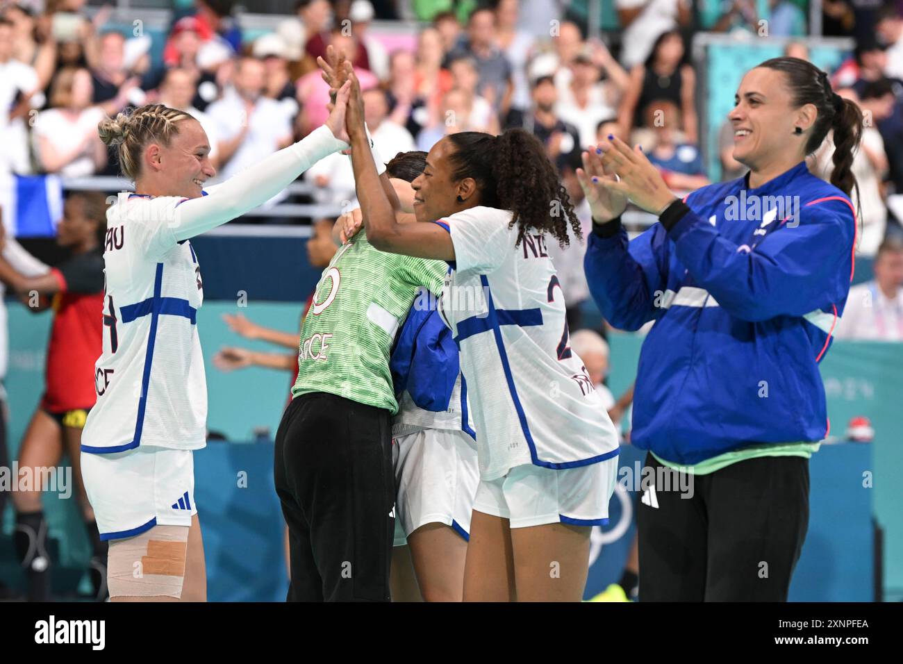 Paris, France. 01st Aug, 2024. Léna Grandveau, Estelle Nze Minko (FRA ...