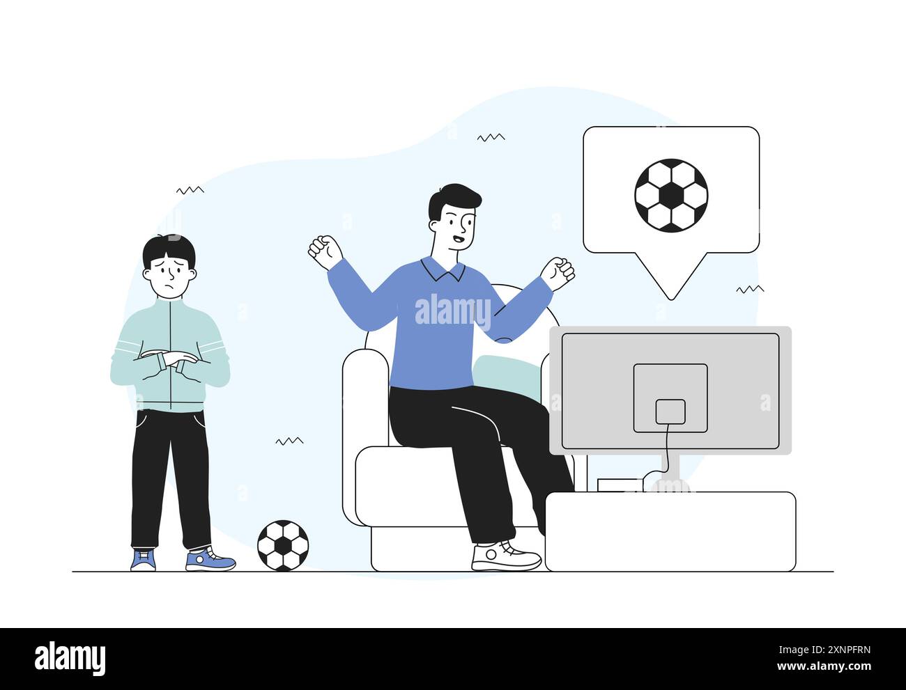 Football supporter sad Stock Vector Images - Alamy