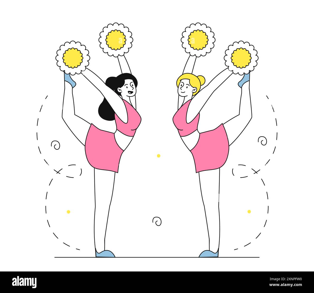 Professional dance and cheerleading Stock Vector Images - Alamy