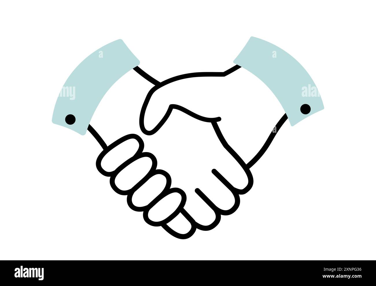 Handshake minimalistic icon. Metaphor of business partnership ...