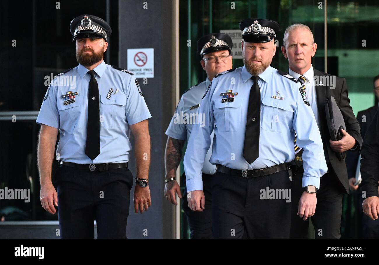 Brisbane, Australia. 02nd Aug, 2024. (Left to right) Senior Constable ...