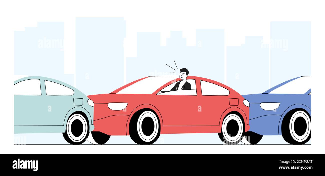 Congestión vehicular Stock Vector Images - Alamy