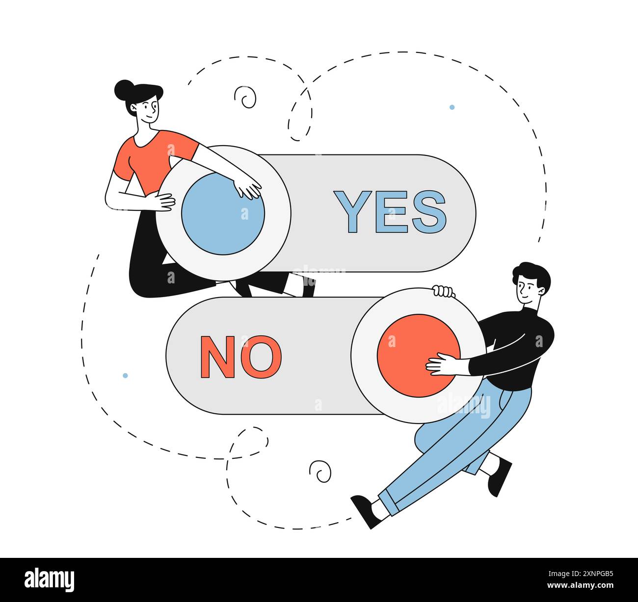 Interface buttons yes no hi-res stock photography and images - Alamy